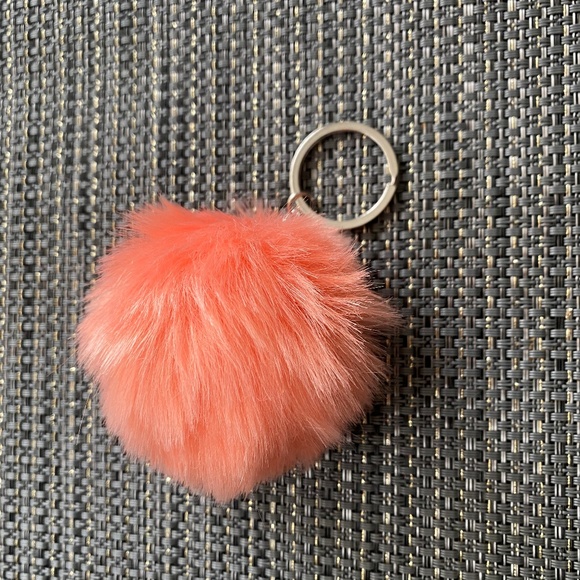 Accessories | New Soft Fluffy Keychain Holder Pink | Poshmark